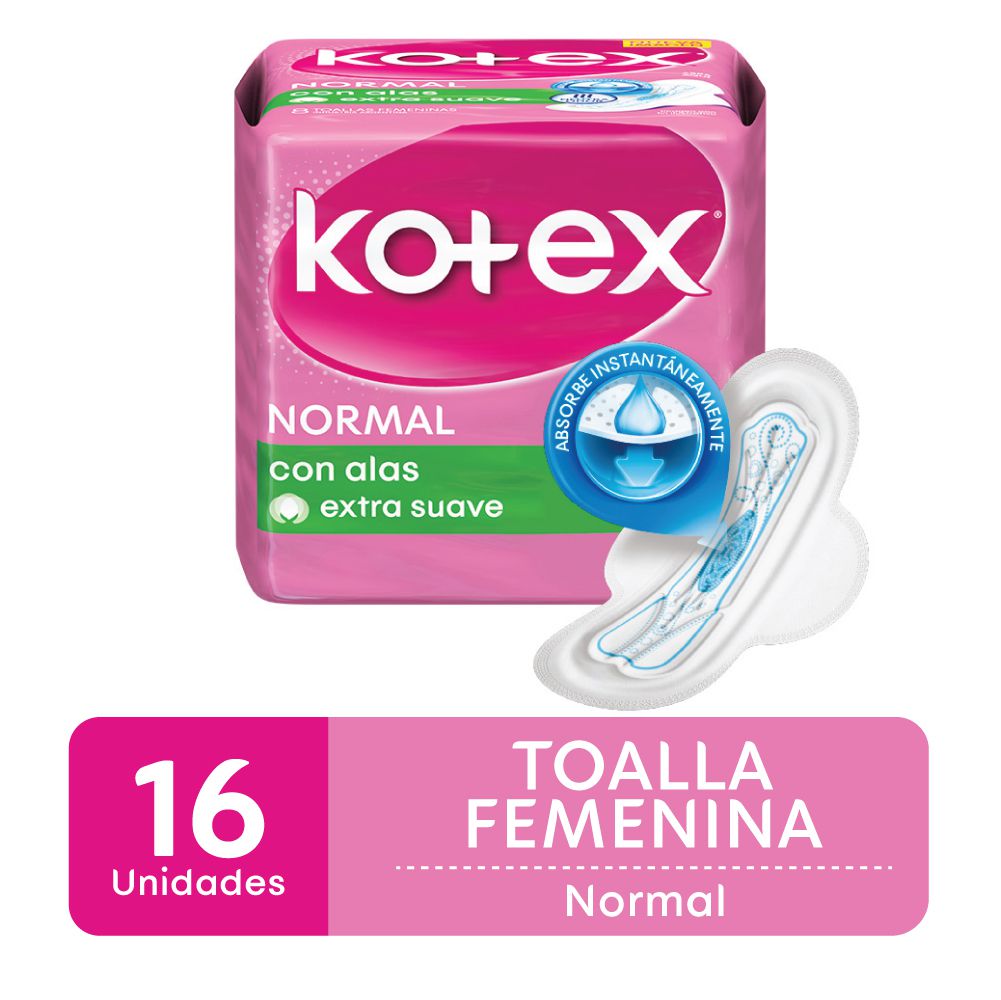 Kotex Toa Normal C/alas X16u — Farmacia Alvarez